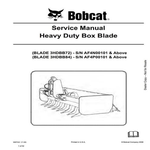 Bobcat Box Blade Service Repair Manual SN 657400101 AND Above.pdf