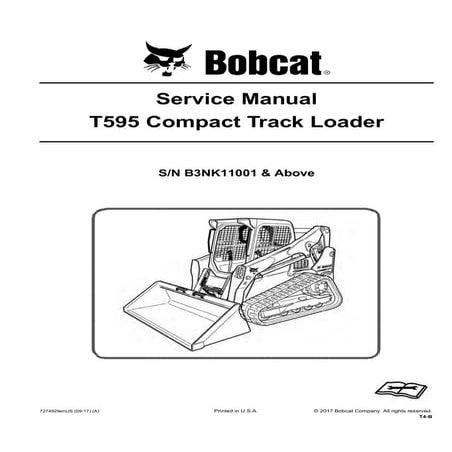 Bobcat t450 compact track loader service repair manual (sn auvp11001 ...