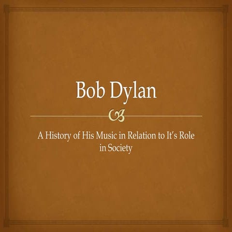 Bob Dylan Powerpoint | PPTX