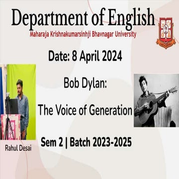 'Bob Dylan': The Voice of Generation.pptx
