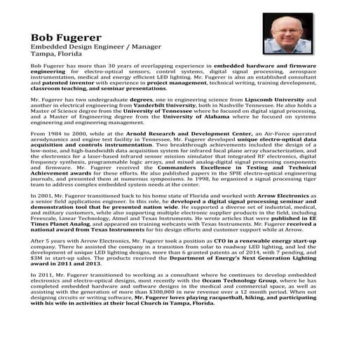 Bob fugerer bio | PDF