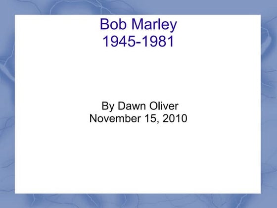 Bob marley presentation | PPT