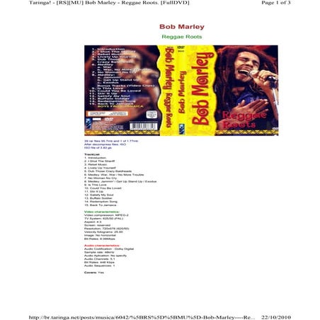 Bob marley reggae roots | PDF