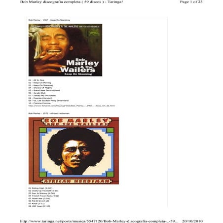 Bob marley vol 1 | PDF