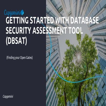 GETTING STARTED WITH DATABASE SECURITY ASSESSMENT TOOL | PPT