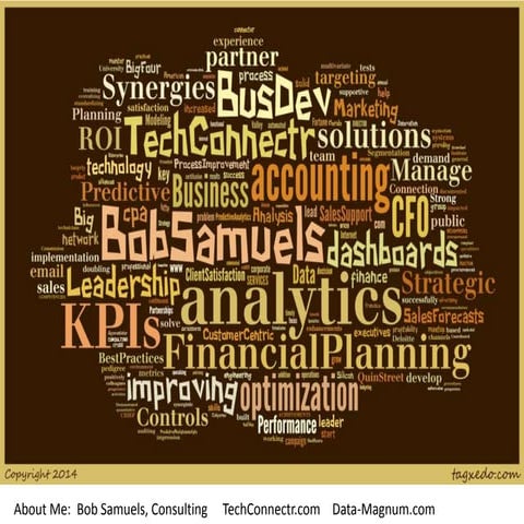 Bob Samuels Techconnectr Data Magnum About Me Ppt 