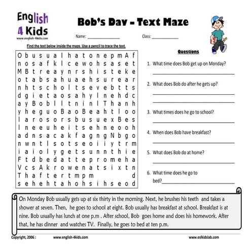 Bob's day | PDF