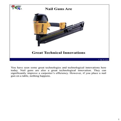 Bob Shoup - Nail Guns Do Not Build Houses | PDF | Geography | Science