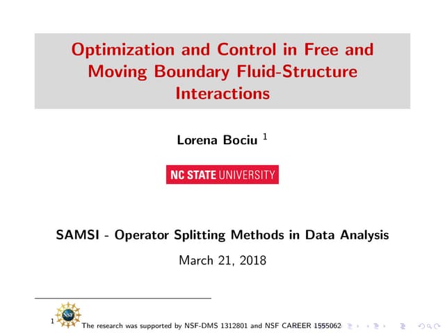 Qmc Operator Splitting Workshop Optimization And Control In Free Ans Moving Boundary Fluid