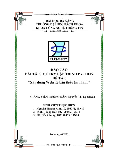 Báo cáo môn đảm bảo chất lượng phần mềm | PDF