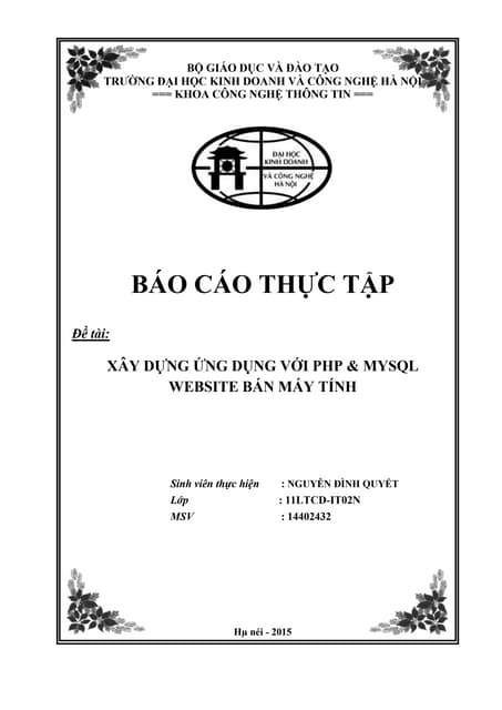 Báo Cáo Đồ Án 2 : Thiết Kế Web Bán Đồng Hồ | DOCX