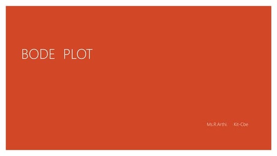 BODE PLOT.pptx | Physics | Science
