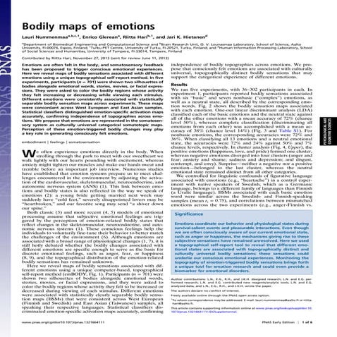 Bodily maps of emotions | PDF