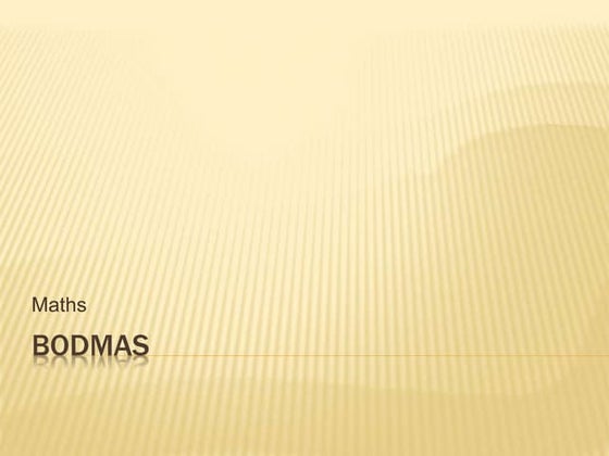 Basic operations in Mathematics | PPT