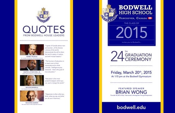 Bodwell Graduation Program 2016 | PPT