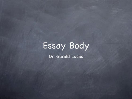 Writing body paragraphs | PPT