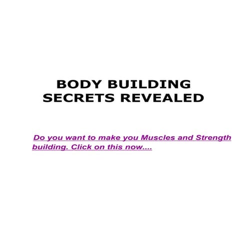 Body building secret_revealed | PDF