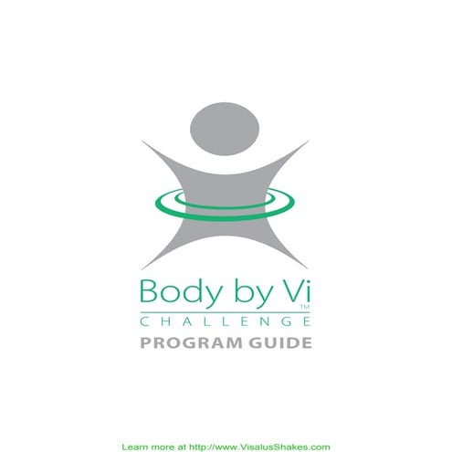 Body by vi Challenge Program Guide by ViSalus Sciences | PDF