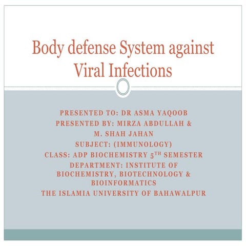 Immunity to virus | PPTX