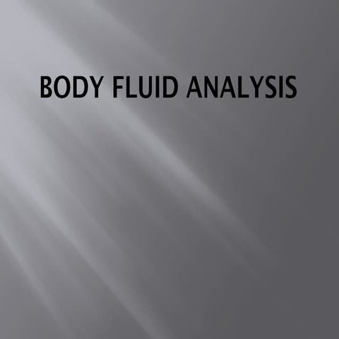 CSF Examination | PPT