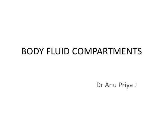 Body fluid & composition | PPT