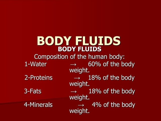 Body fluids | PPT