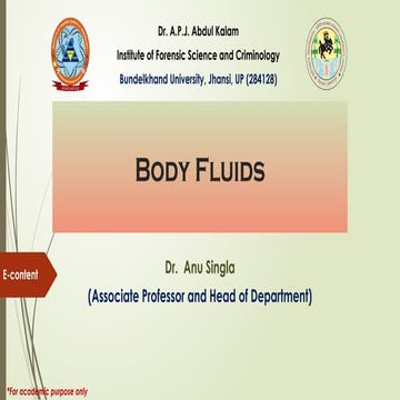 Body Fluids for forensic science analysis.pptx