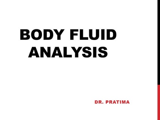 ascitic fluid analysis is an important aspect of body fluids ...