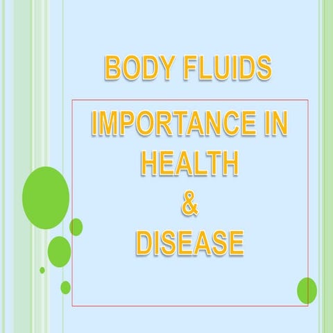 Body fluids(health) | PPTX