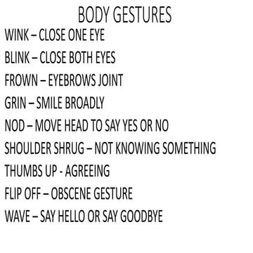 Body gestures | PPT