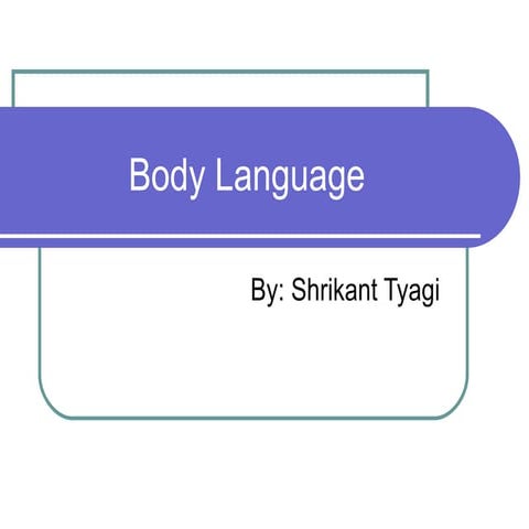 Body language | PPT