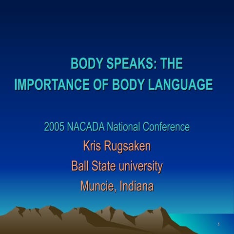 Body language | PPT | Ear, Nose and Throat Conditions | Diseases and ...