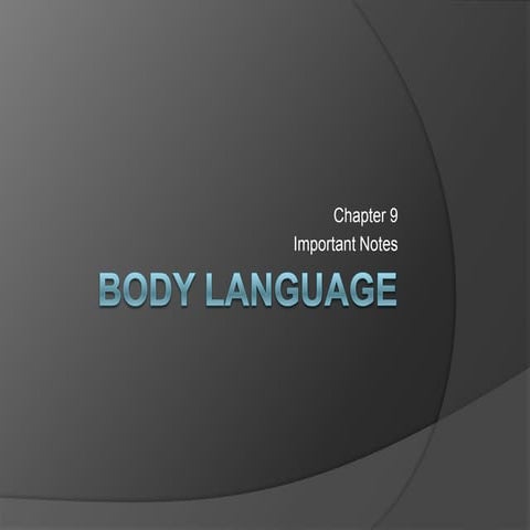 Body language of teachers & students | PPT