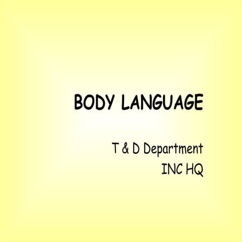 Body language | PPT