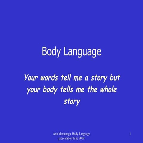 Body Language | PPT