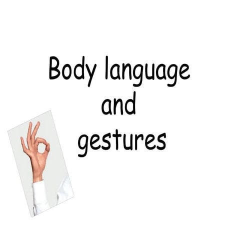 Body language and gestures | PPT