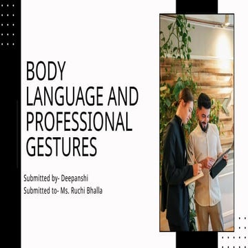 Body Language and Professional Gestures Presentation | PPTX