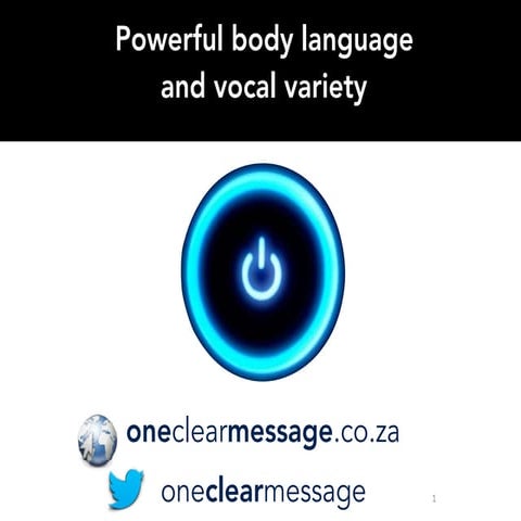 Body language and vocal variety educational | PDF