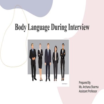 Preparing for the job interview body language | PPTX