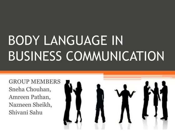 Body language in communication | PPTX