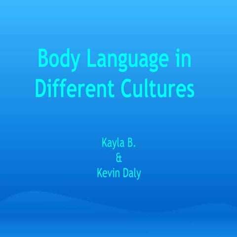 Body Language in Different Cultures | PPTX