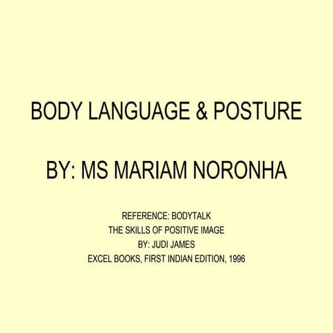 Body language & posture | PPT
