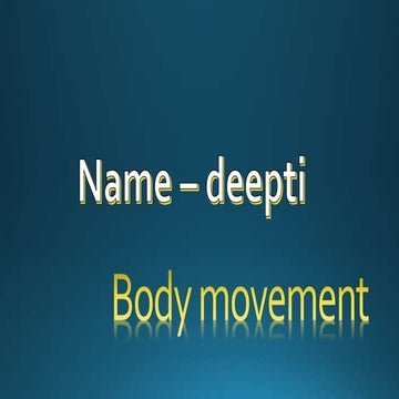 Body movement | PPTX