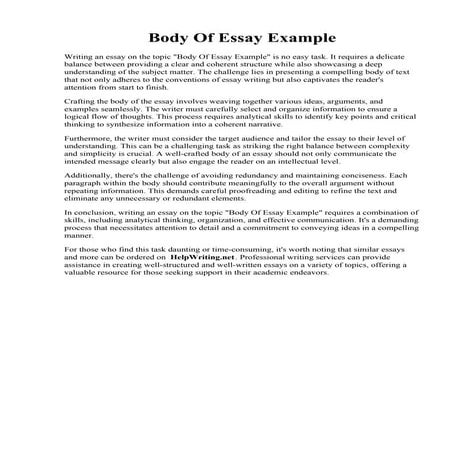 Body Of Essay Example.pdf