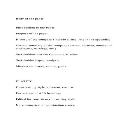 Body of the paperIntroduction to the PaperPurpose of the | DOCX