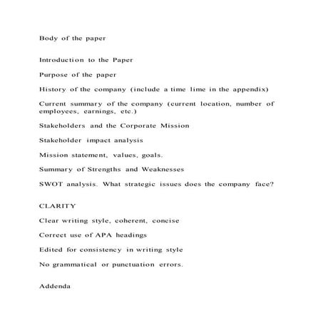 Body of the paperIntroduction to the PaperPurpose of the p | PDF