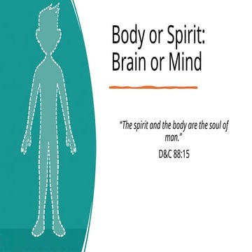 Brain vs Mind - How and why the difference impacts mental health | PPTX