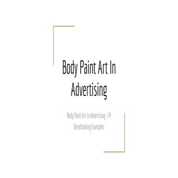 How to Advertise Brands with Body Painting | PDF