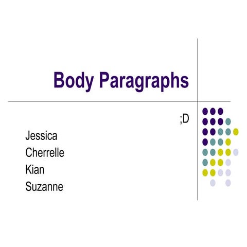 Body Paragraphs | PPT