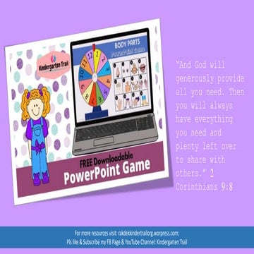 Body Parts PowerPoint Game Free Downloadable.ppsx
